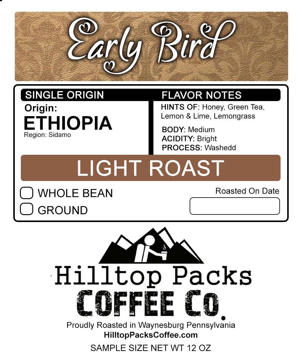 Early Bird - Light Roast – Hilltop Packs Coffee LLC